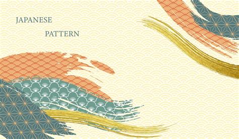 Premium Vector Japanese Background With Line Wave Pattern Vector Abstract Template With