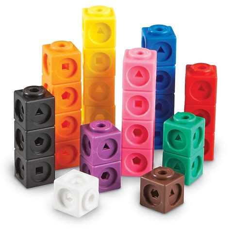 Learning Resources Mathlink Cubes Stem Activities 100 Cubes Set Ler4285 Image 1