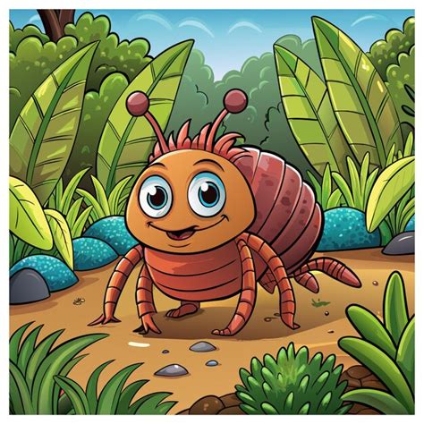 A Cartoon Image Of A Bug With A Face And Eyes Premium Ai Generated Vector