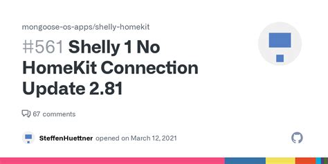 Shelly No HomeKit Connection Update Issue Mongoose Os Apps Shelly Homekit GitHub