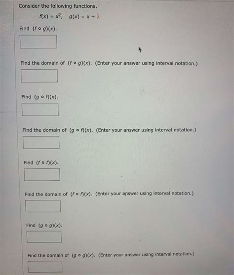 Solved Consider the following functions. f(x) = x2, g(x) = x | Chegg.com