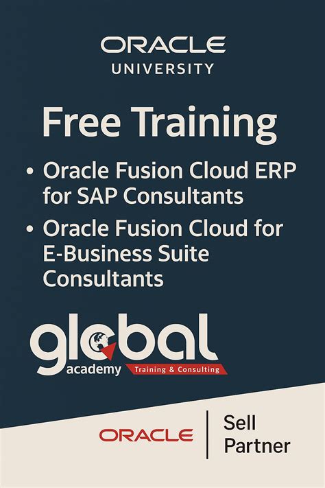 Free Oracle Fusion Cloud Erp Training For Sap And E Business Suite Consultants Global Academy