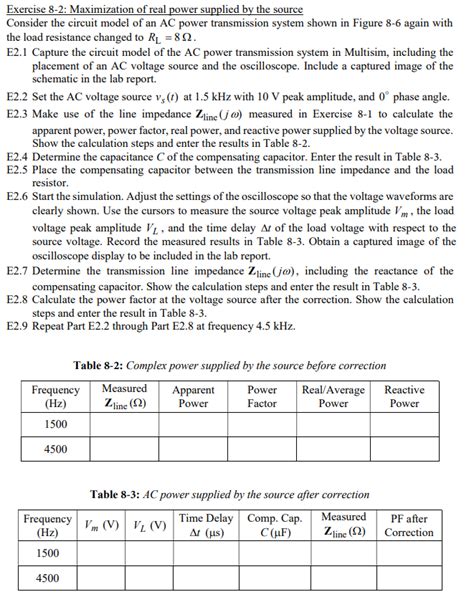 Solved Consider The Circuit Model Of An AC Power Chegg
