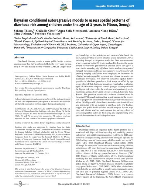Pdf Bayesian Conditional Autoregressive Models To Assess Spatial