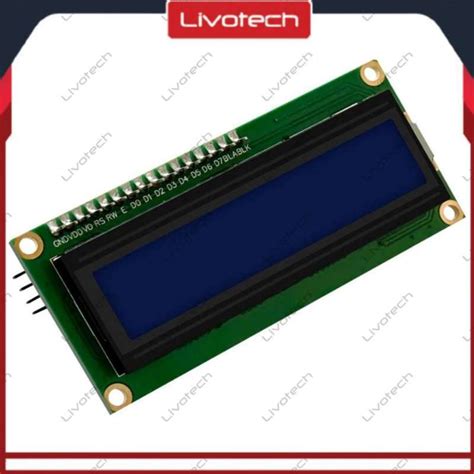 Jual LCD Display Blue 16x2 I2C Character 1602 Background Layar Biru 1602A Modul IIC Di Seller