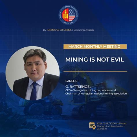 Mongolian Mining Journal On Linkedin Amcham March Monthly Meeting Mining Is Not Evil Will