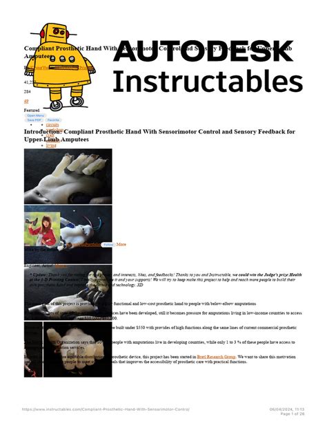 compliant prosthetic hand with sensorimotor control and sensory
