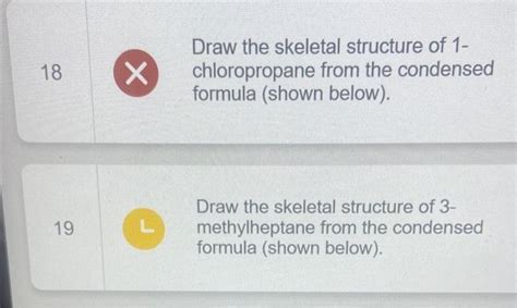 Draw The Skeletal Structure Of 1− Chloropropane From