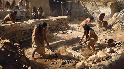 Premium Photo An Ancient City Is Being Excavated By A Team Of Archaeologists