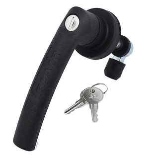 150mm 6 Inch Length L Handle Style Cam Latch Black W 2 Keys For Cabinet