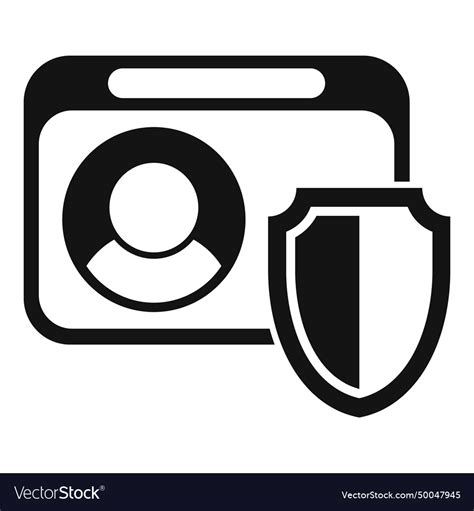 Secured Data Shield Icon Simple Company Royalty Free Vector