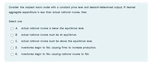 Solved Consider The Simplest Macro Model With A Constant Chegg
