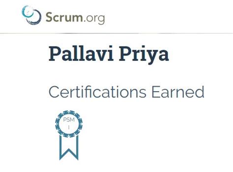 Pallavi Priya On Linkedin Scrum Psm1 Shares Psm