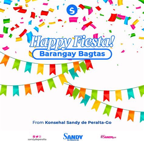 Happy Fiesta Barangay Bagtas 🎉 Sandy De Peralta Go Facebook