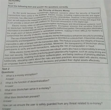 READING Task 1 Read The Following Text And StudyX