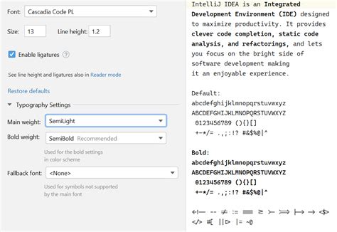 Windows 10 Jetbrains No Way To Select Cascadia Code Pl Weight Typography · Issue 557