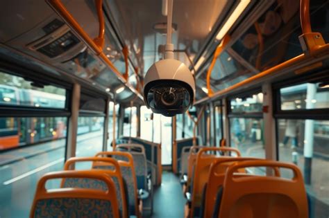 Security Camera Inside A Bus Premium Ai Generated Image