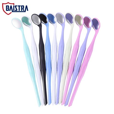 10 개갑 양면 Anti Fog 치과 입 거울 표면 시험 거울 반사체 핸들일회용 구강 가방 Aliexpress