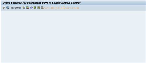 OCCM SAP Tcode Equip BOM Settings For CC