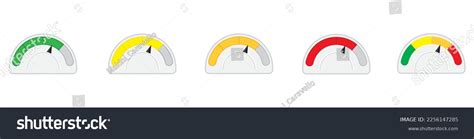 Speedometer Icon Set Customer Satisfaction Indicator Stock Vector Royalty Free 2256147285