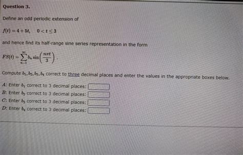 Solved Question A waveform is periodic with period π and Chegg com