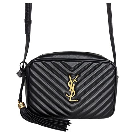 Saint Laurent Ysl Black Matelassé Crossbody Lou Camera Bag At 1stdibs