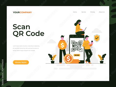 Scan QR Code Flat Vector Illustration Concept Can Be Used For Landing Page Ui Web App Intro