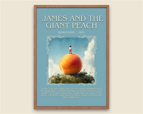 James And The Giant Peach By Roald Dahl Descriptivehigh Quality Poster