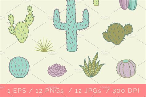 Cactus Plants Vector Clip Art Plant Vector Clip Art Cactus Plants