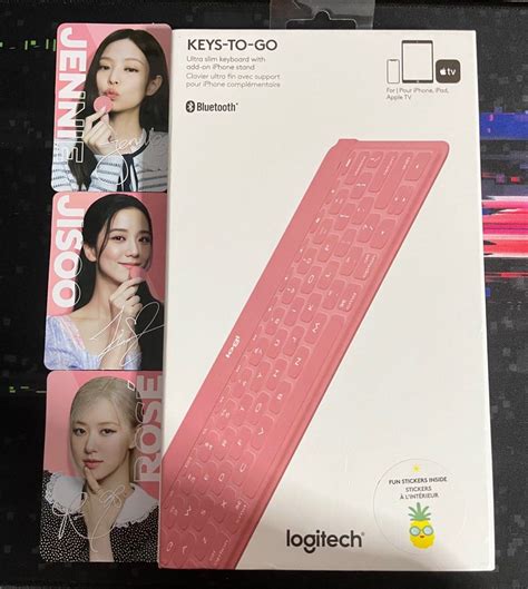 BNIB Warranty Logitech Keys To Go Portable Slim Minimalist Keyboard Keypad Pink Apple IPad