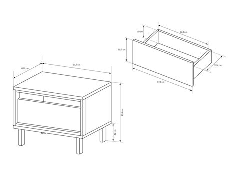 Conjunto De Mesitas De Noche Kingston C111 Muebles De Dormitorio