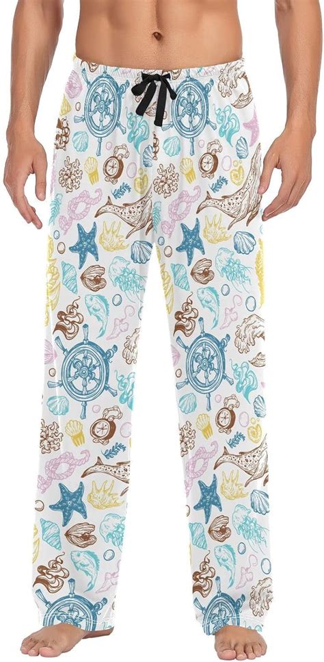 Gzhjmy Sea Life Mens Pajama Pants Soft And Comfortable Lounge Sleep Bottoms With Pockets Men