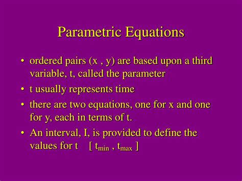 Ppt Parametric Equations Powerpoint Presentation Free Download Id