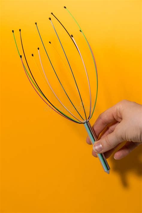 Scalp Massager For Home Close Up Of Scalp Massaging Brush For Hair