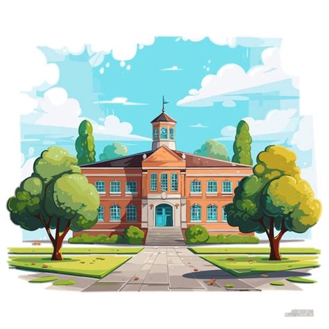 Premium Vector School Vector On White Background