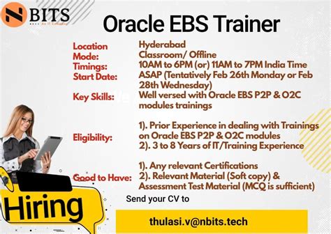 Thulasi V On Linkedin Trainings Oracletrainings Oracleebstrainings