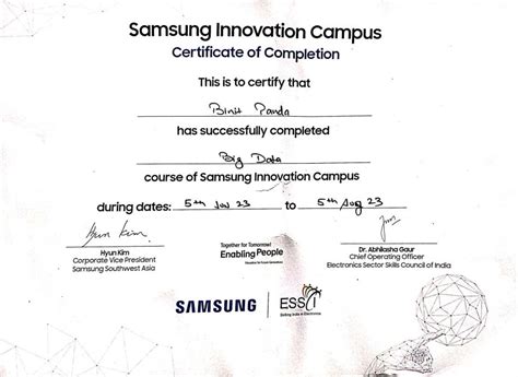 Binit Kumar Panda On Linkedin Bigdata Dataanalytics Samsunginnovationcampus Samsung Sic