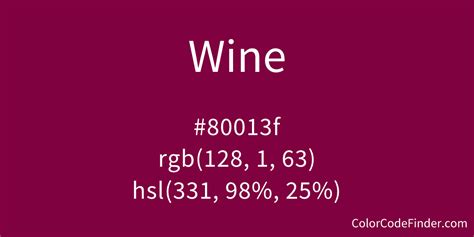 Wine Color Code Is 80013f