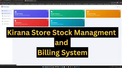 Kiran Store Management System Php And Mysql Projectworlds