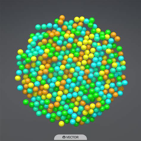 Sphere Abstract Structure With Particles Technology Style Stock