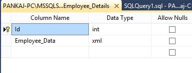 XML Data Type In SQL Server