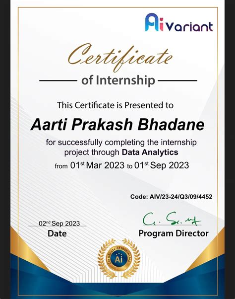 Aarti Bhadane On Linkedin Dataanalytics Internship Aivarient Hranalysis Bankanalysis