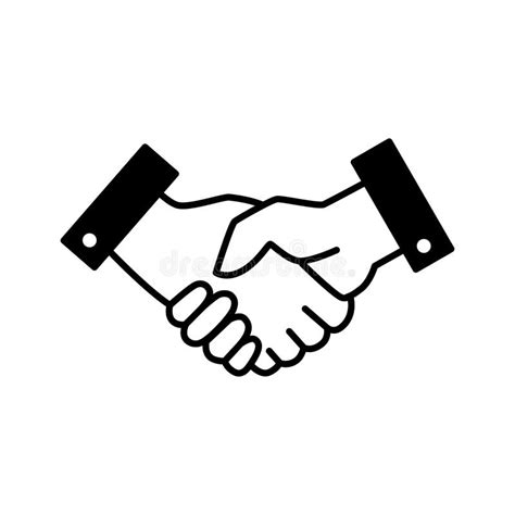 Hand Shake Icon Vector On Trendy Design Stock Illustration