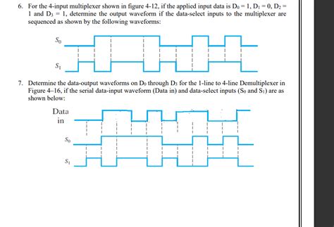 solved 6 for the 4 input multiplexer shown in figure 4 12