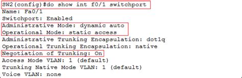 Cisco DTP Dynamic Trunking Protocol Negotiation