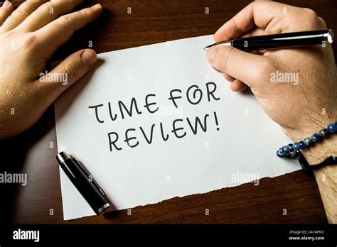 Text Sign Showing Time For Review Conceptual Photo Formal Assessment Of Something With