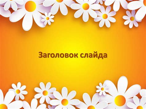 Ромашки бесплатный шаблон для презентации