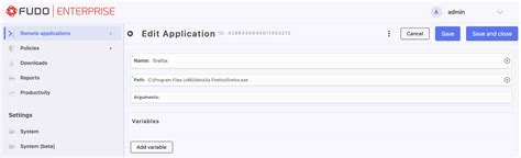 Remote Applications — Fudo Enterprise 55 System Documentation