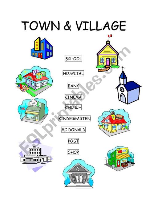 Buildings ESL Worksheet By Dominik