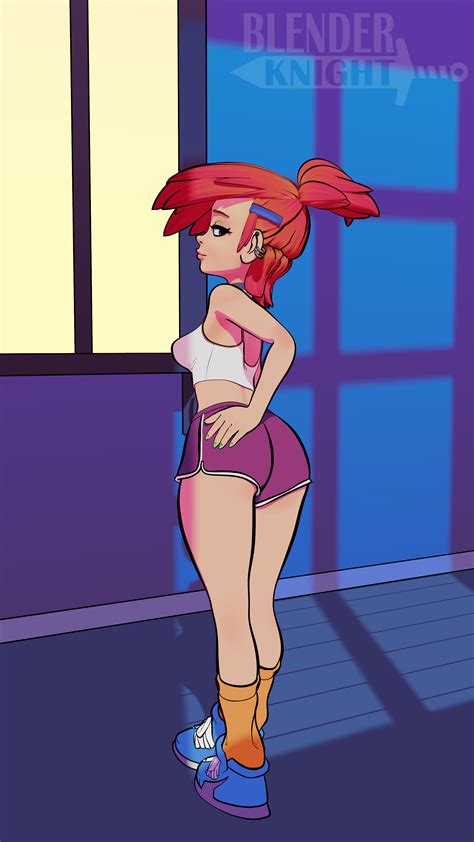 rule 34 3d blender blenderknight cel shading dolphin shorts female